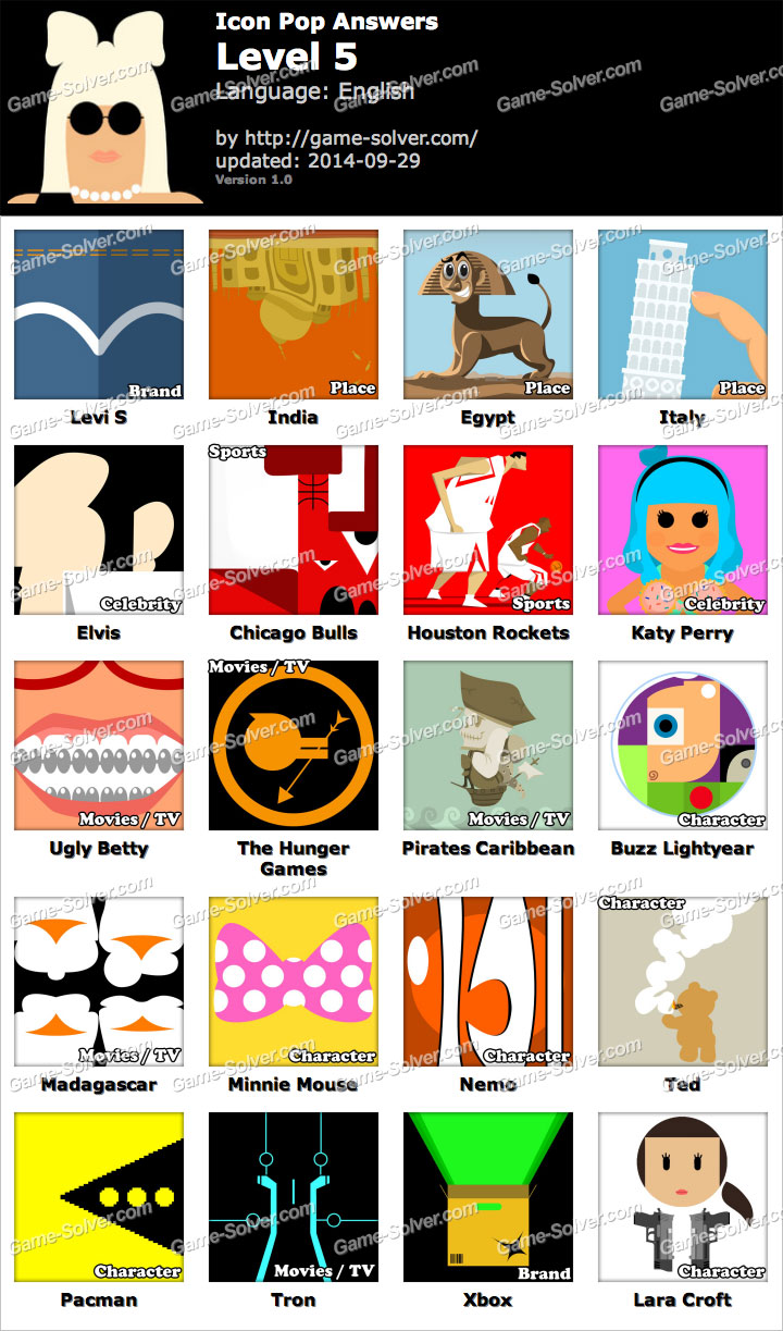 Icon Pop Level 5 • Game Solver