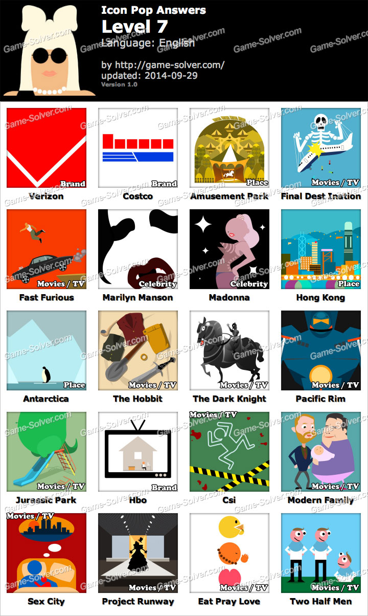 Icon Pop Level 7 • Game Solver