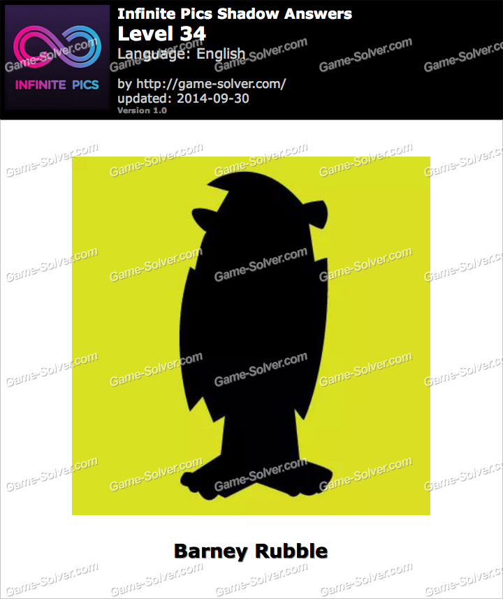 Infinite Pics Shadow Level 34 • Game Solver