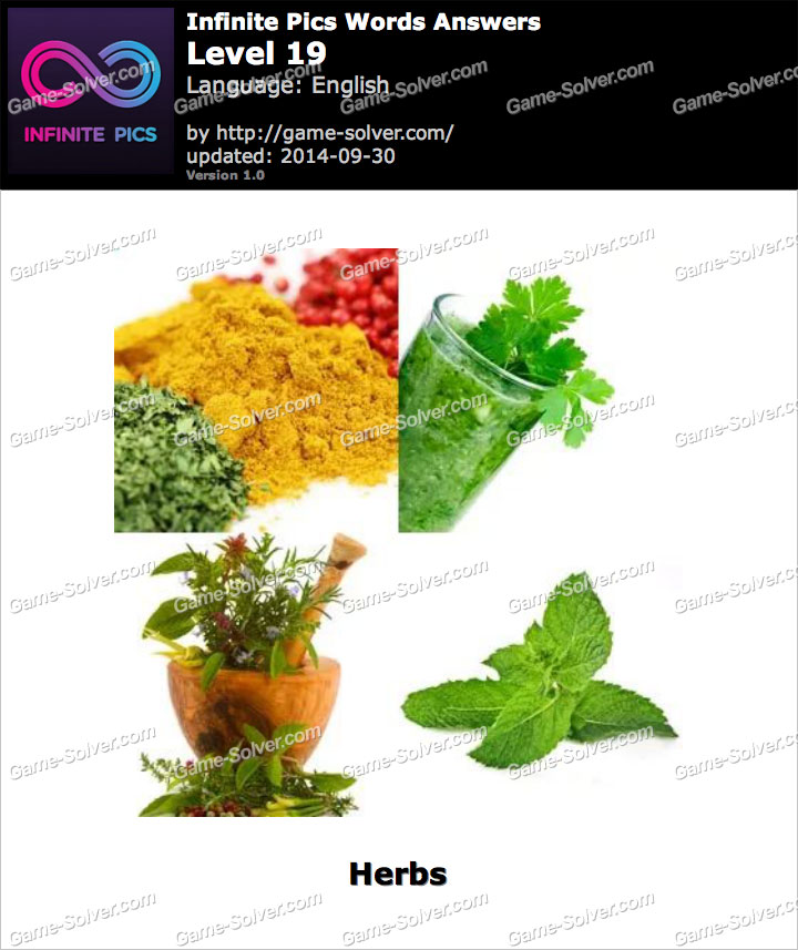 Infinite Pics Words Level 19 • Game Solver