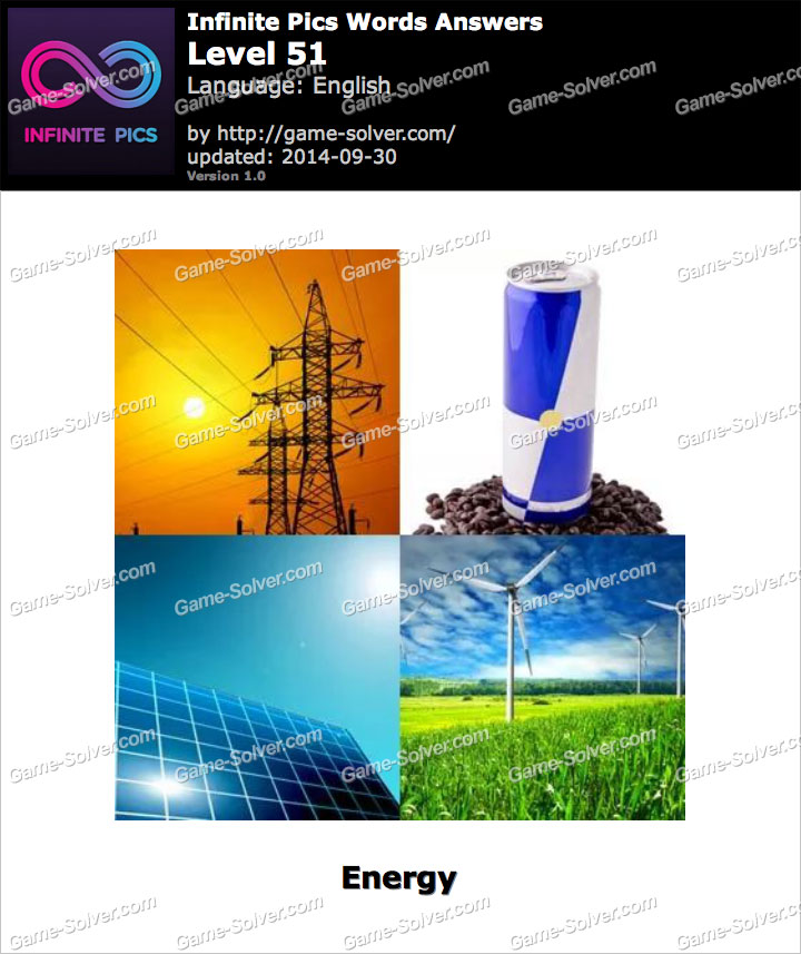 Infinite Pics Words Level 51 • Game Solver