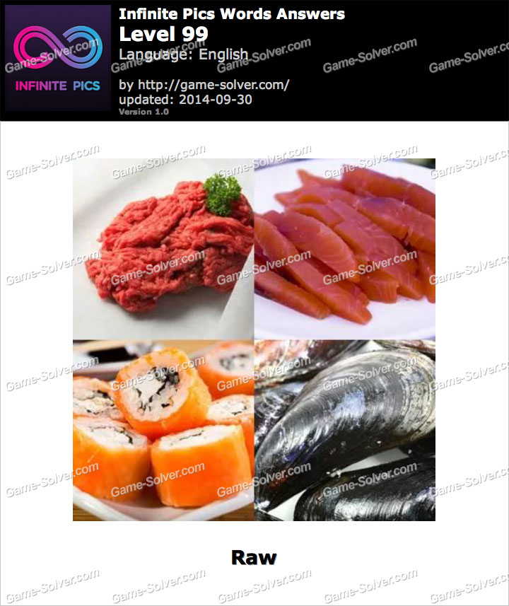 Infinite Pics Words Level 99 • Game Solver