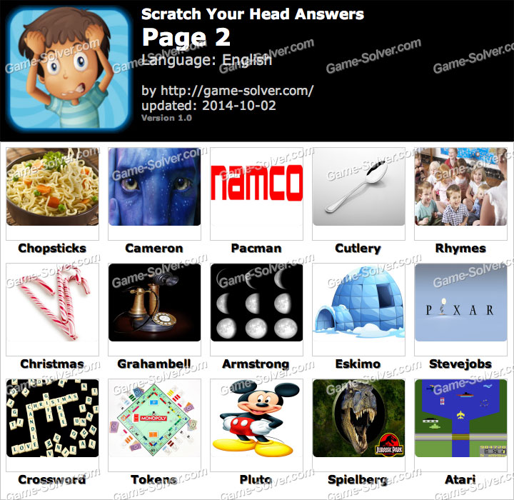 Scratch Your Head Page 2 • Game Solver