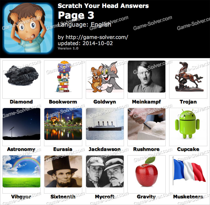 Scratch Your Head Page 3 • Game Solver