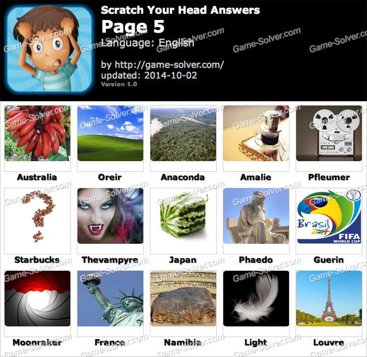 Scratch Your Head Page 5 • Game Solver