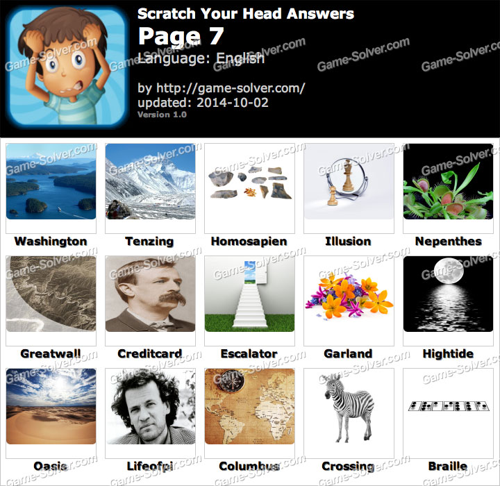 Scratch Your Head Page 7 • Game Solver
