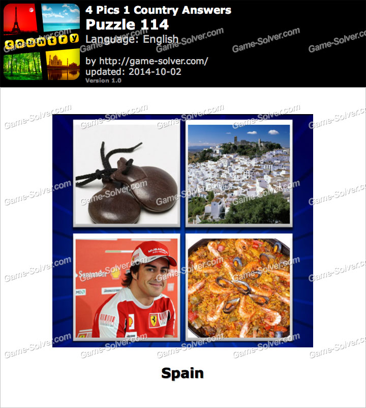 4 Pics 1 Country Puzzle 114 • Game Solver