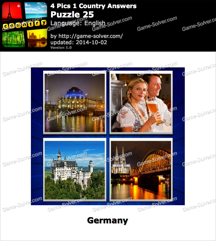 4 Pics 1 Country Puzzle 25 • Game Solver