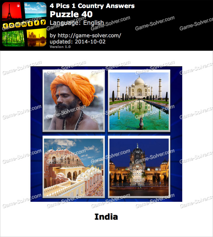 4 Pics 1 Country Puzzle 40 • Game Solver