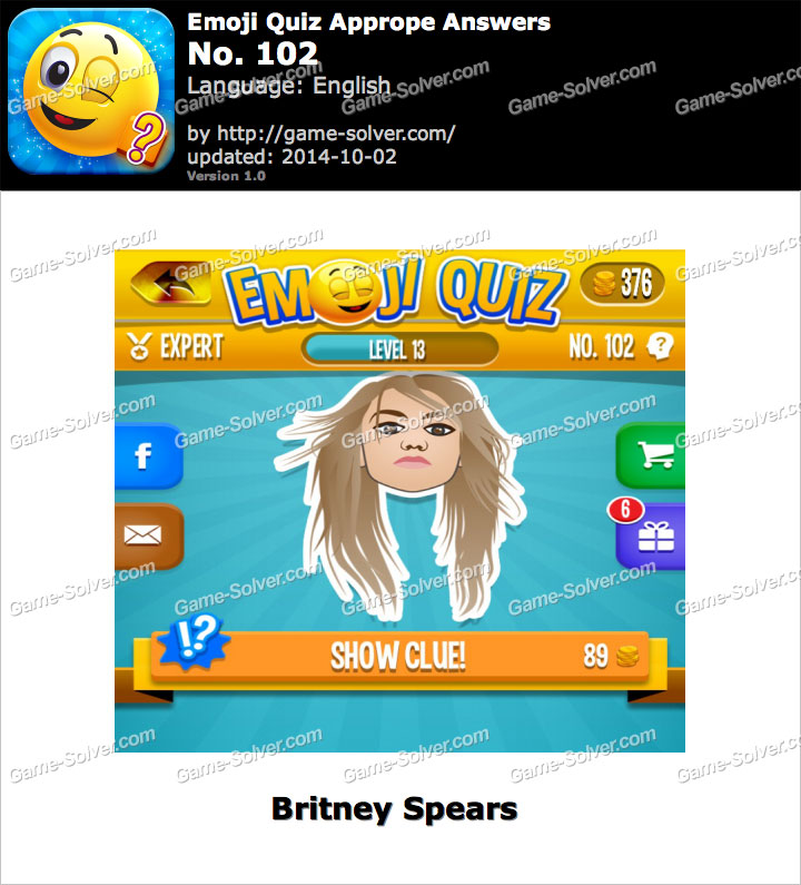 Emoji Quiz No 102 Game Solver