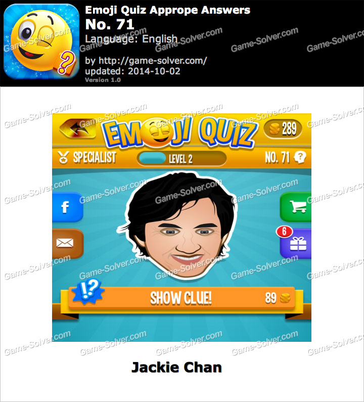 Emoji Quiz No 71 • Game Solver