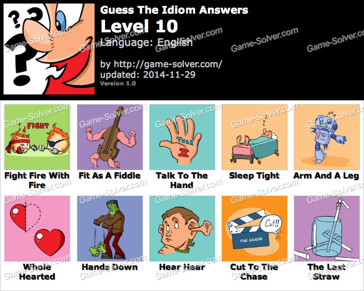 Guess The Idiom Level 10 • Game Solver