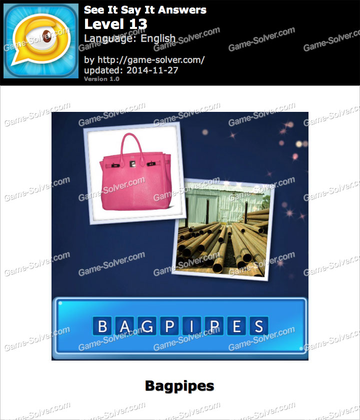 See It Say It Level 13 • Game Solver