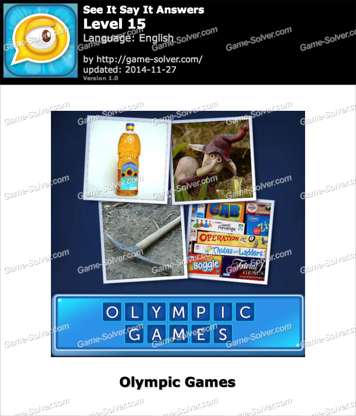 See It Say It Level 15 • Game Solver