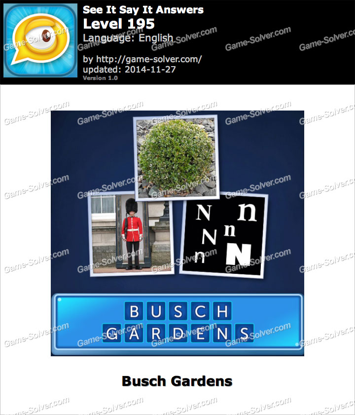 See It Say It Level 195 • Game Solver