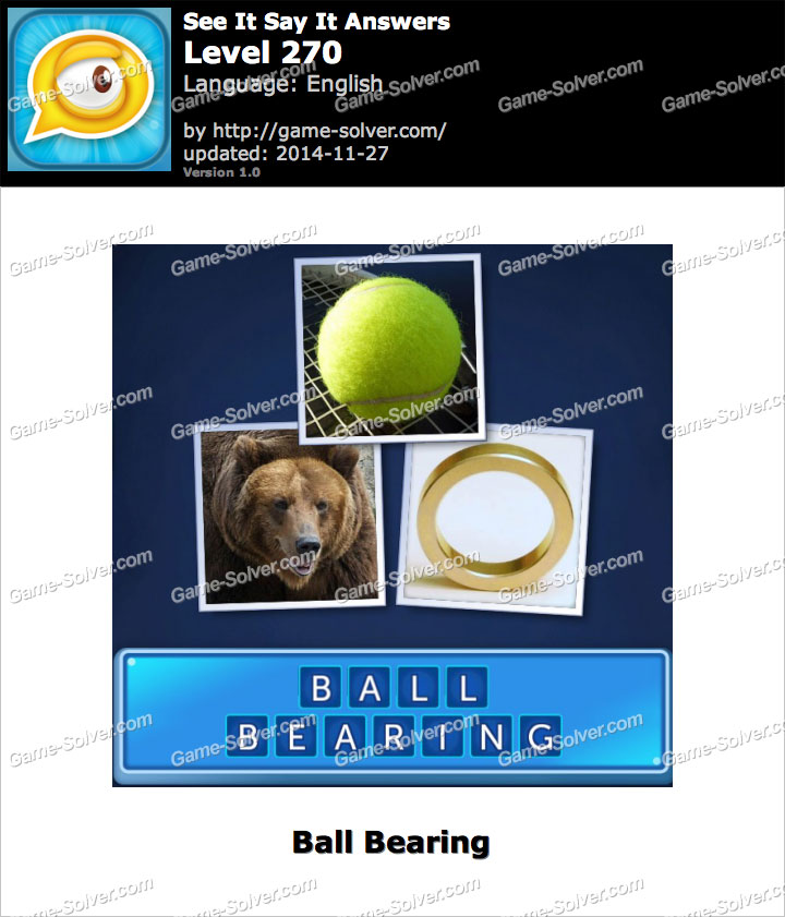 See It Say It Level 270 • Game Solver