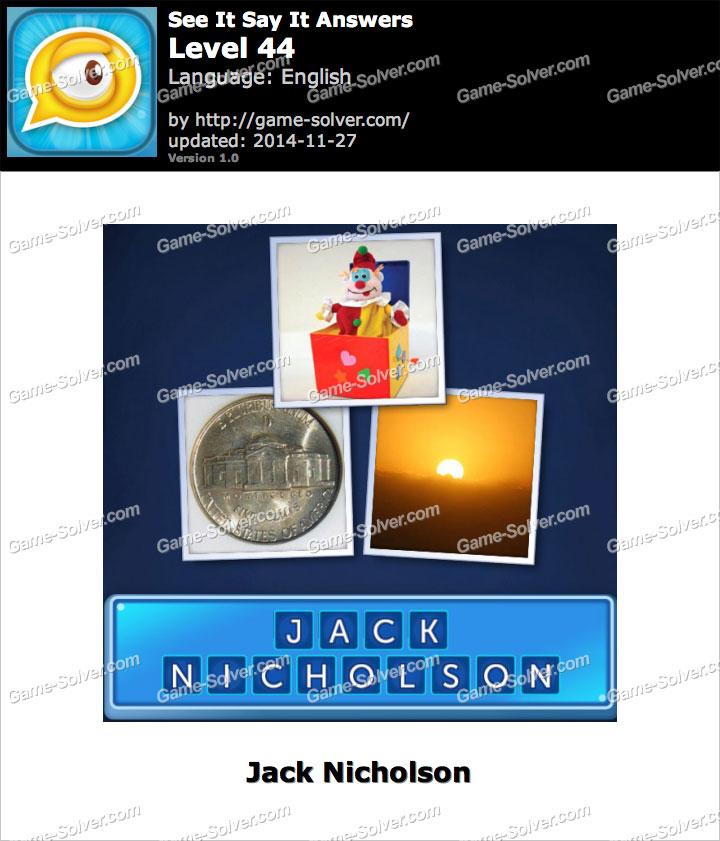 See It Say It Level 44 • Game Solver