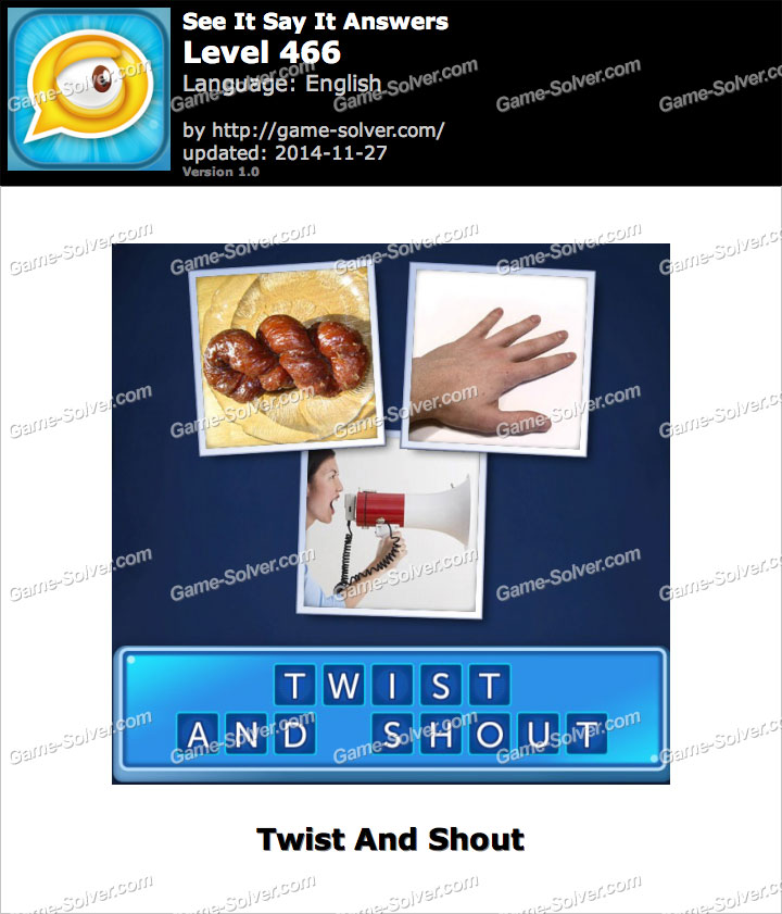 See It Say It Level 466 • Game Solver