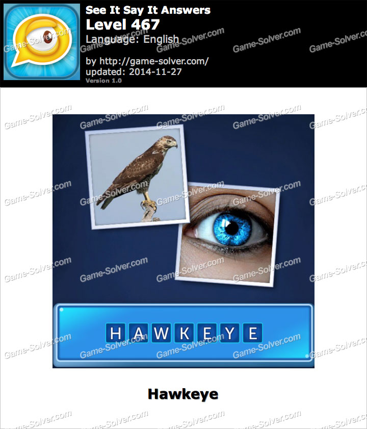 See It Say It Level 467 • Game Solver