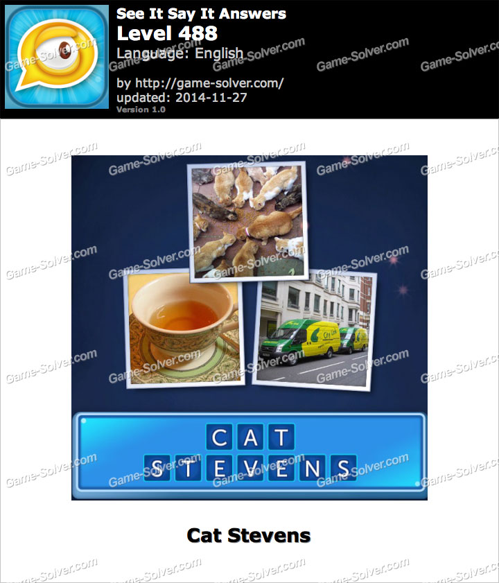 See It Say It Level 488 • Game Solver