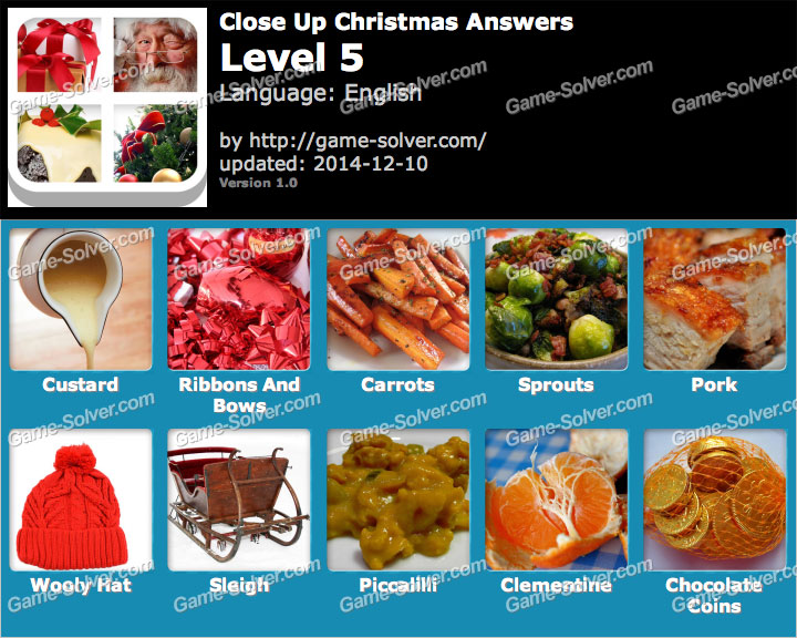 Close Up Christmas Level 5 • Game Solver