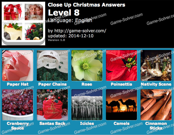 Close Up Christmas Level 8 • Game Solver