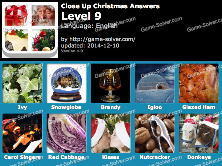 Close Up Christmas Level 9 • Game Solver