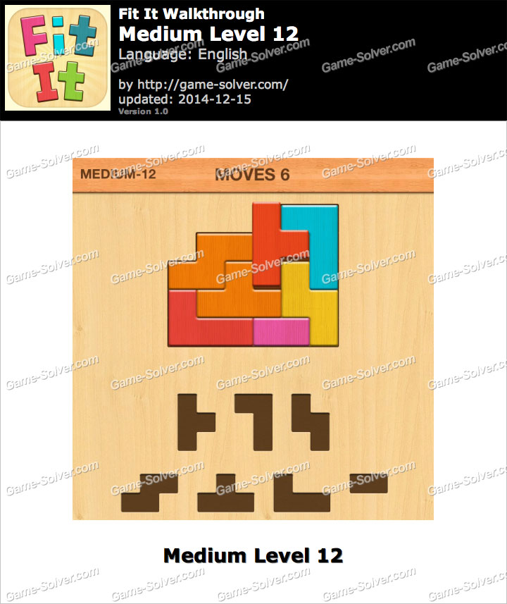 Fit It Medium Level 12 • Game Solver