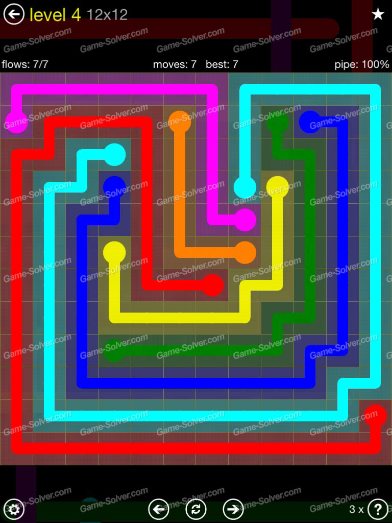 Flow Extreme Pack 2 12x12 Level 4 • Game Solver