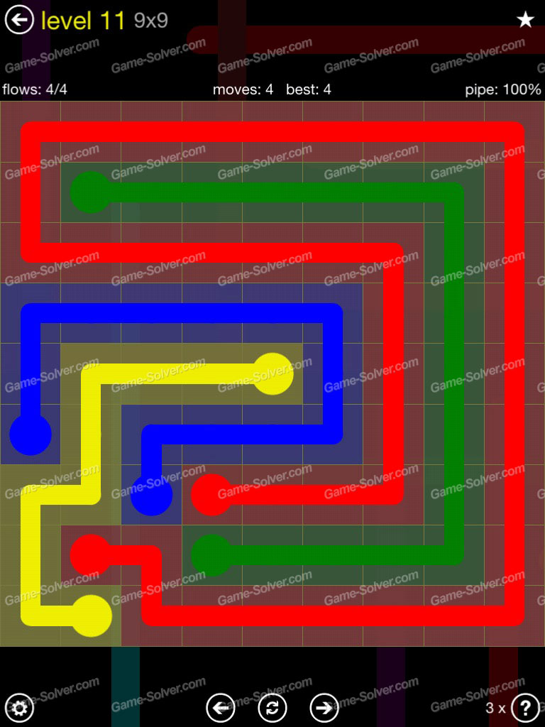 Flow Extreme Pack 2 9x9 Level 11 • Game Solver