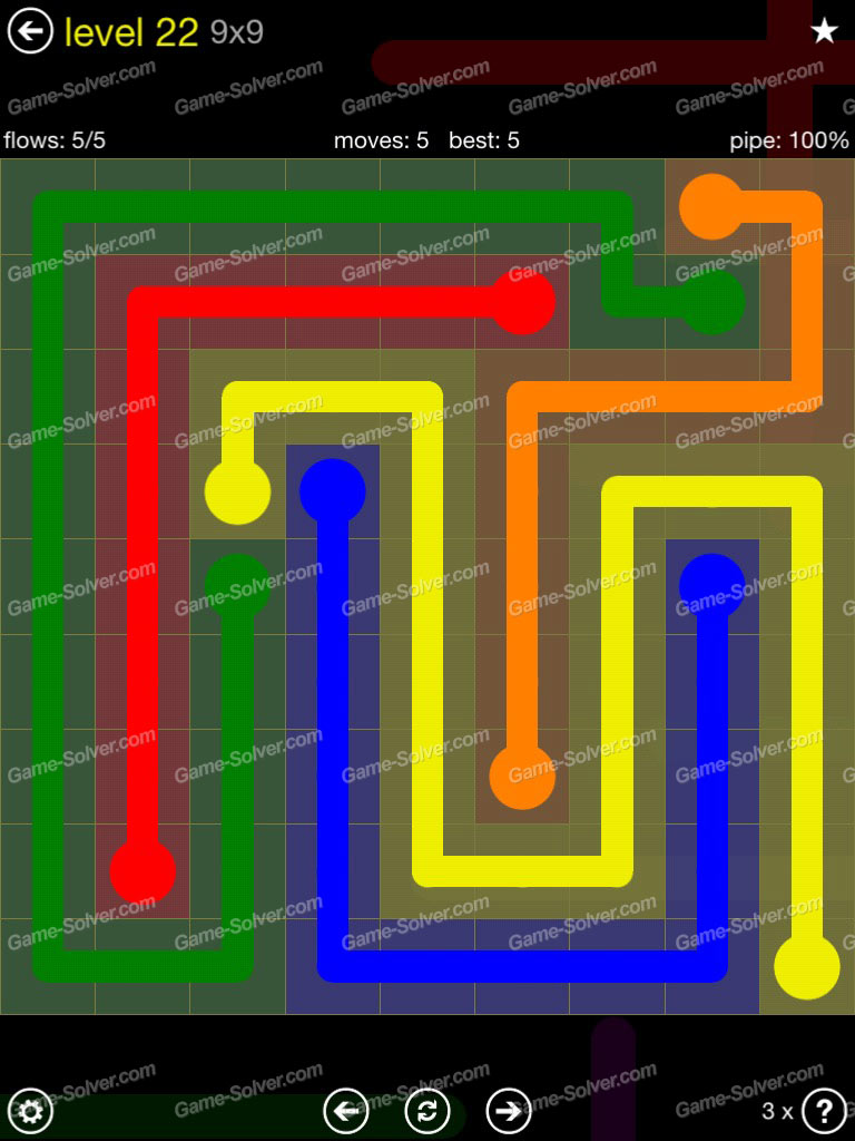Flow Extreme Pack 2 9x9 Level 22 • Game Solver