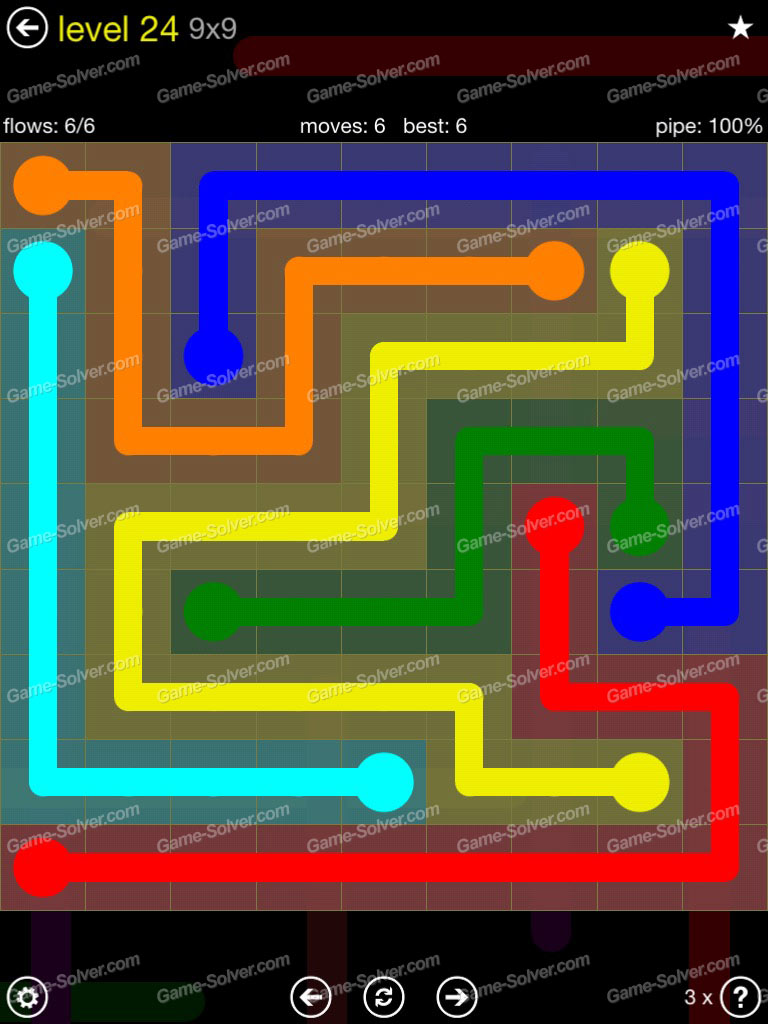 Flow Extreme Pack 2 9x9 Level 24 • Game Solver