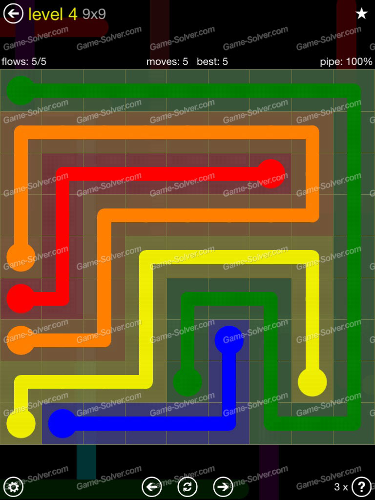 Flow Extreme Pack 2 9x9 Level 4 • Game Solver