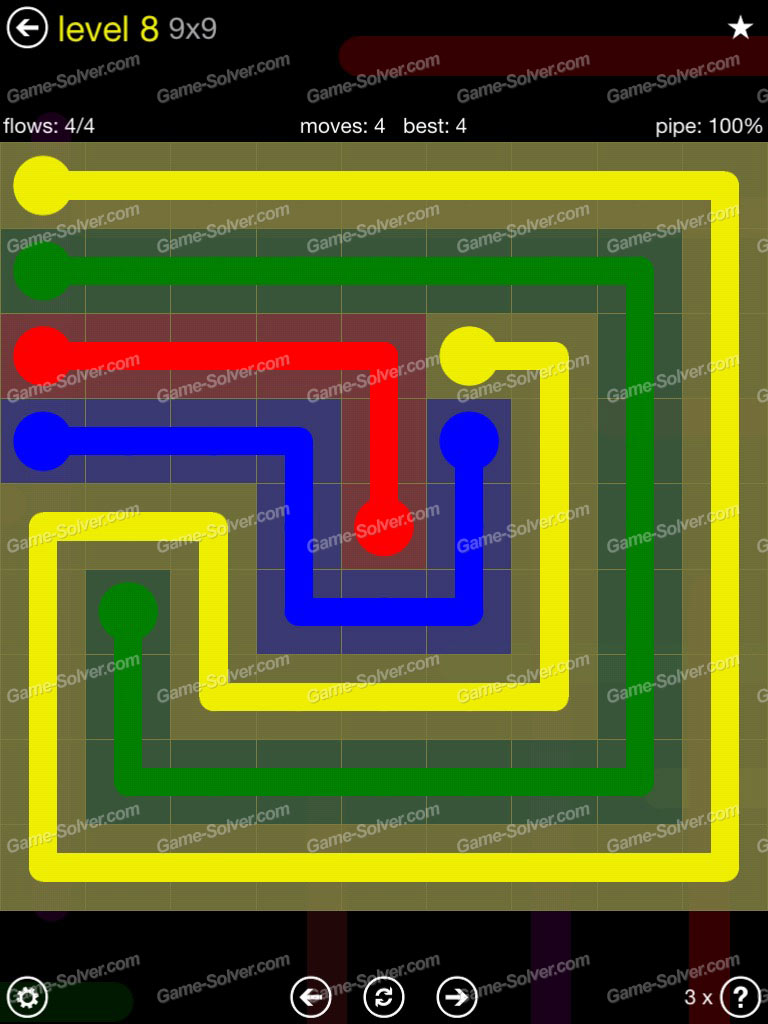 Flow Extreme Pack 2 9x9 Level 8 • Game Solver