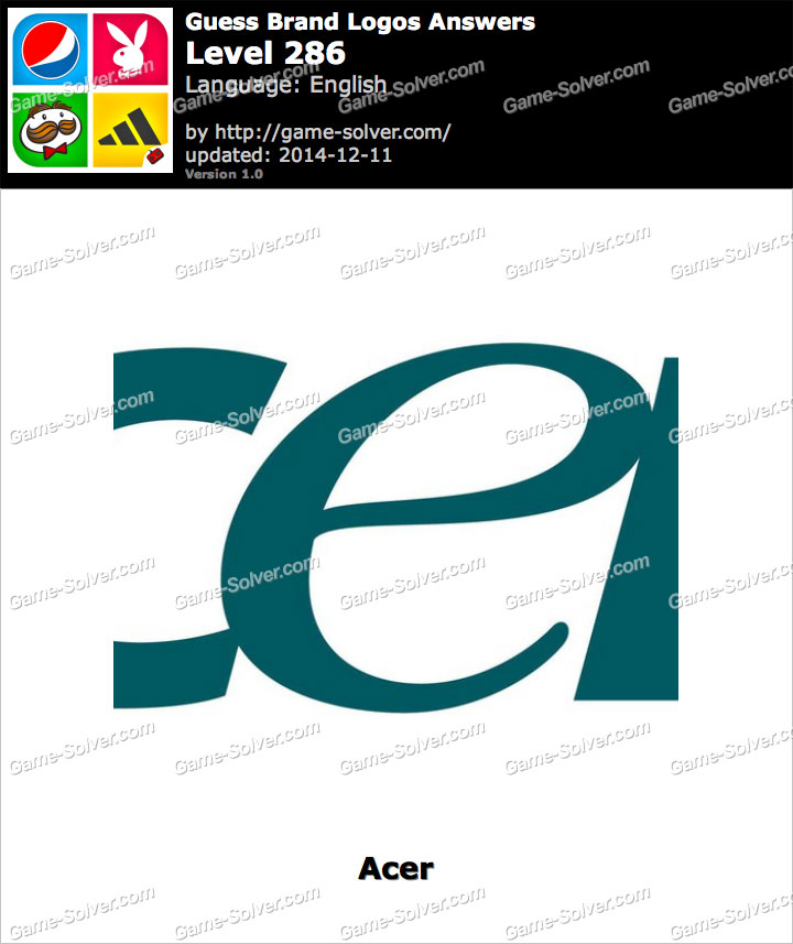 Guess Brand Logos Level 286 • Game Solver