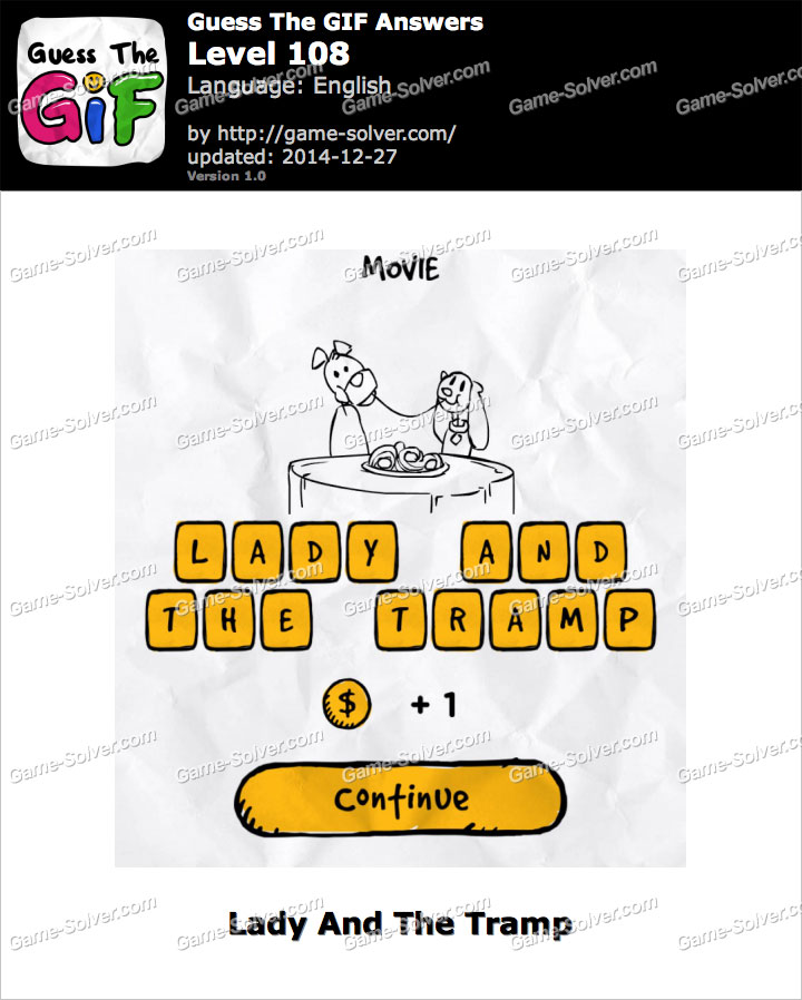 Guess The GIF Level 108 • Game Solver