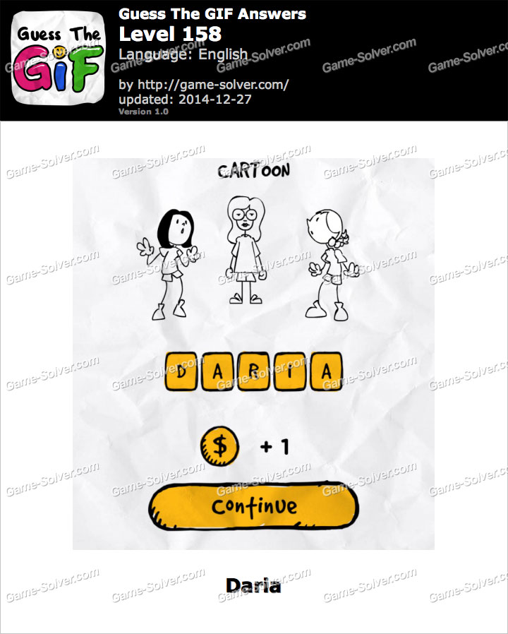 Guess The GIF Level 158 • Game Solver