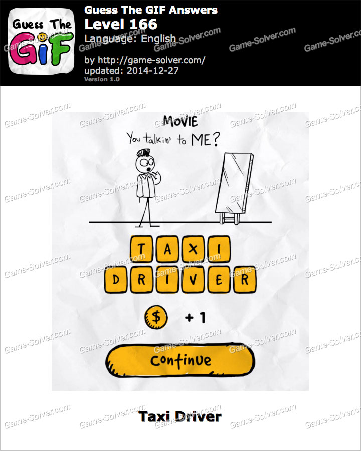 Guess The GIF Level 166 • Game Solver