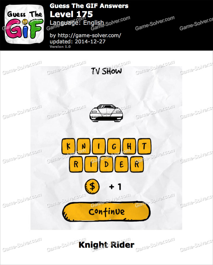 Guess The GIF Level 175 • Game Solver