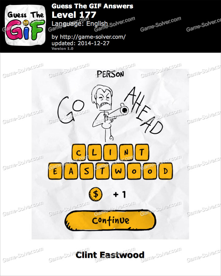 Guess The GIF Level 177 • Game Solver