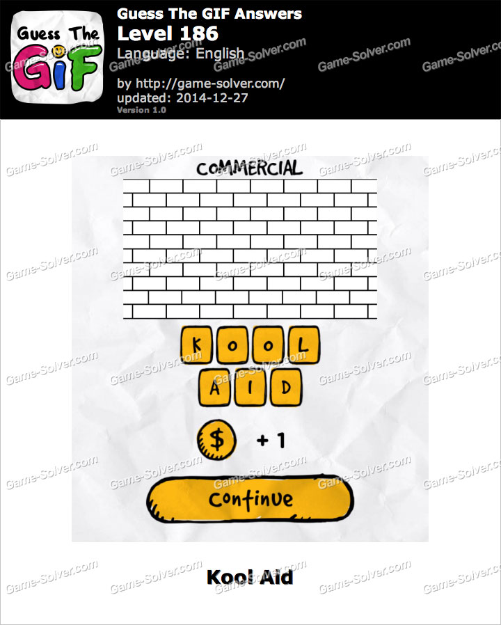 Guess The GIF Level 186 • Game Solver