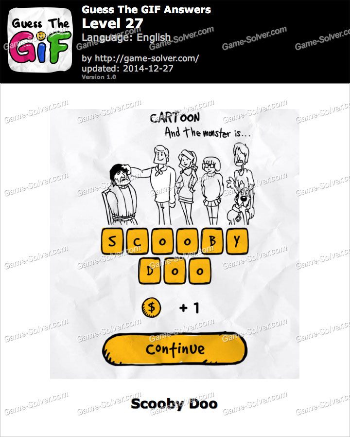 Guess The GIF Level 27 • Game Solver