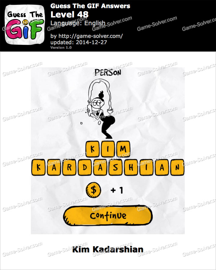 Guess The GIF Level 48 • Game Solver