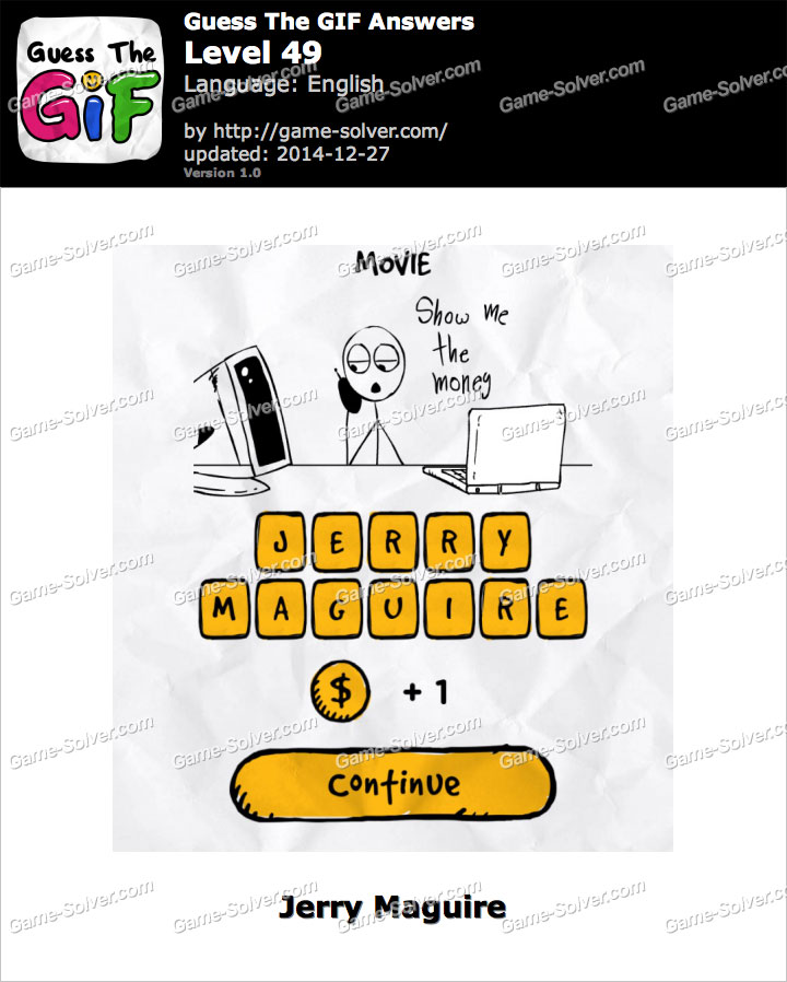 Guess The GIF Level 49 • Game Solver