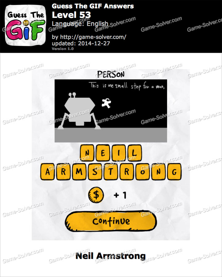 Guess The GIF Level 53 • Game Solver