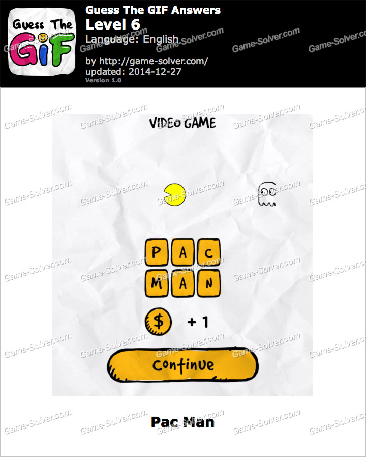 Guess The GIF Level 6 • Game Solver