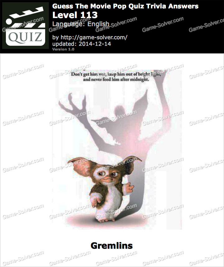Guess The Movie Pop Quiz Trivia Level 113 • Game Solver