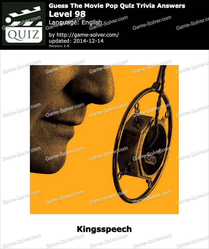 Guess The Movie Pop Quiz Trivia Level 98 • Game Solver