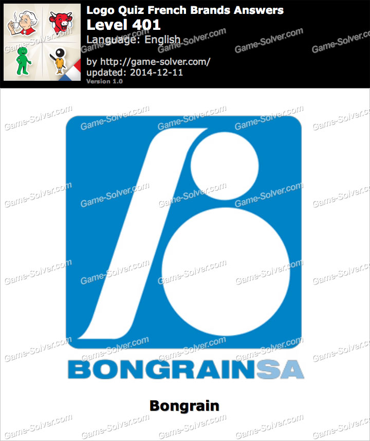 Logo Quiz French Brands Niveau 401 • Game Solver