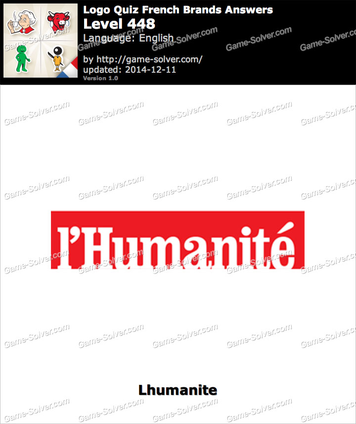 Logo Quiz French Brands Niveau 448 • Game Solver